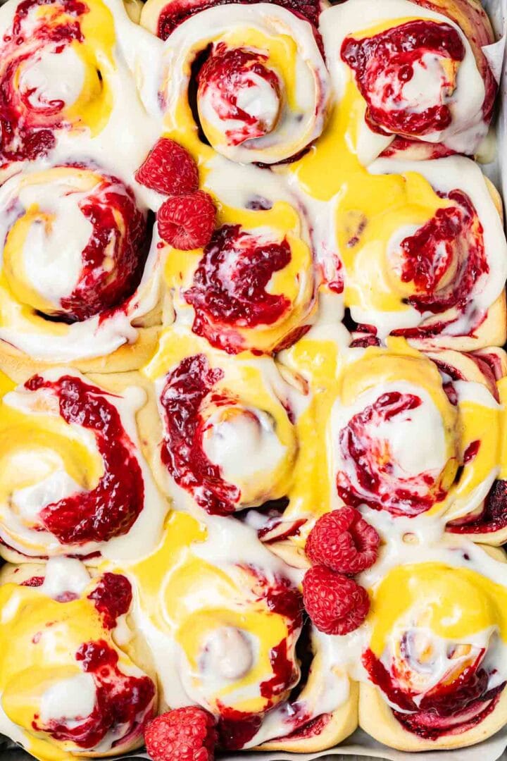 Lemon Raspberry Rolls | Sift With Kima