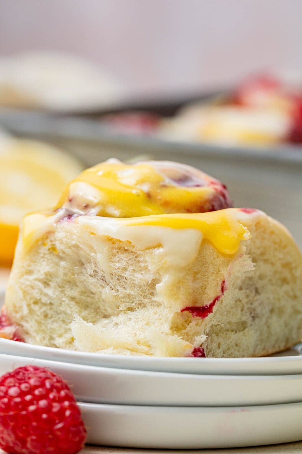 Lemon Raspberry Rolls Sift With Kima