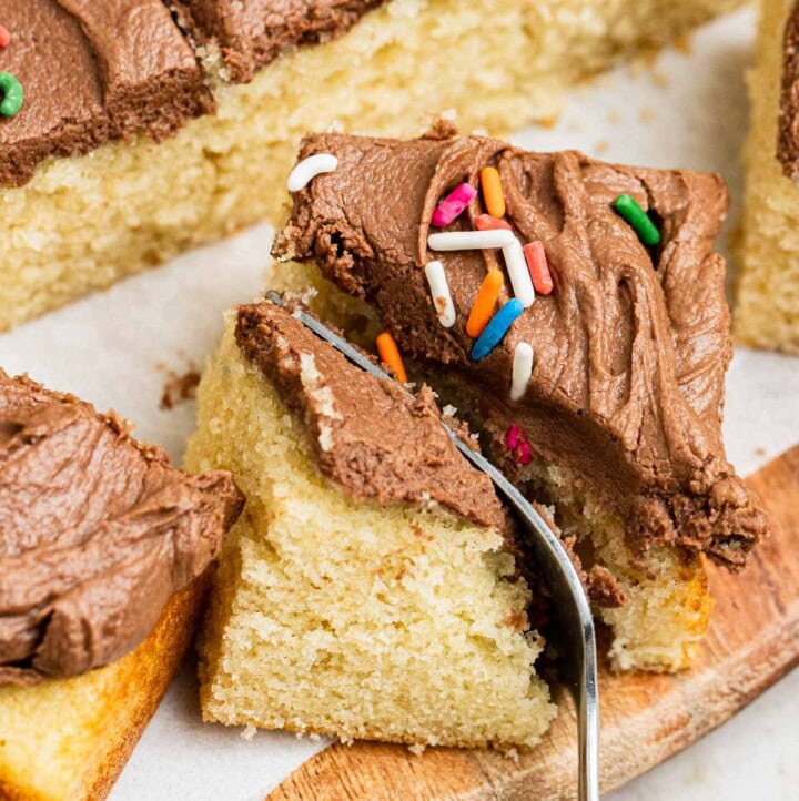 Vanilla Cake with Chocolate Frosting | Sift With Kima